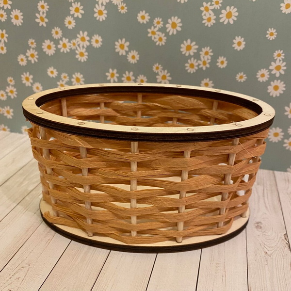 How To Make A Wooden Slotted Base for Wicker Baskets? - HNL